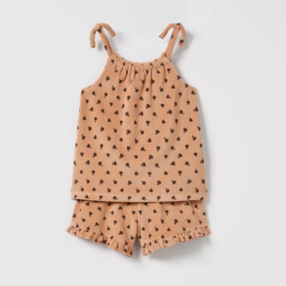 Zara | Matching Sets | Zara Printed Tank And Ruffle Shorts Matching Set ...